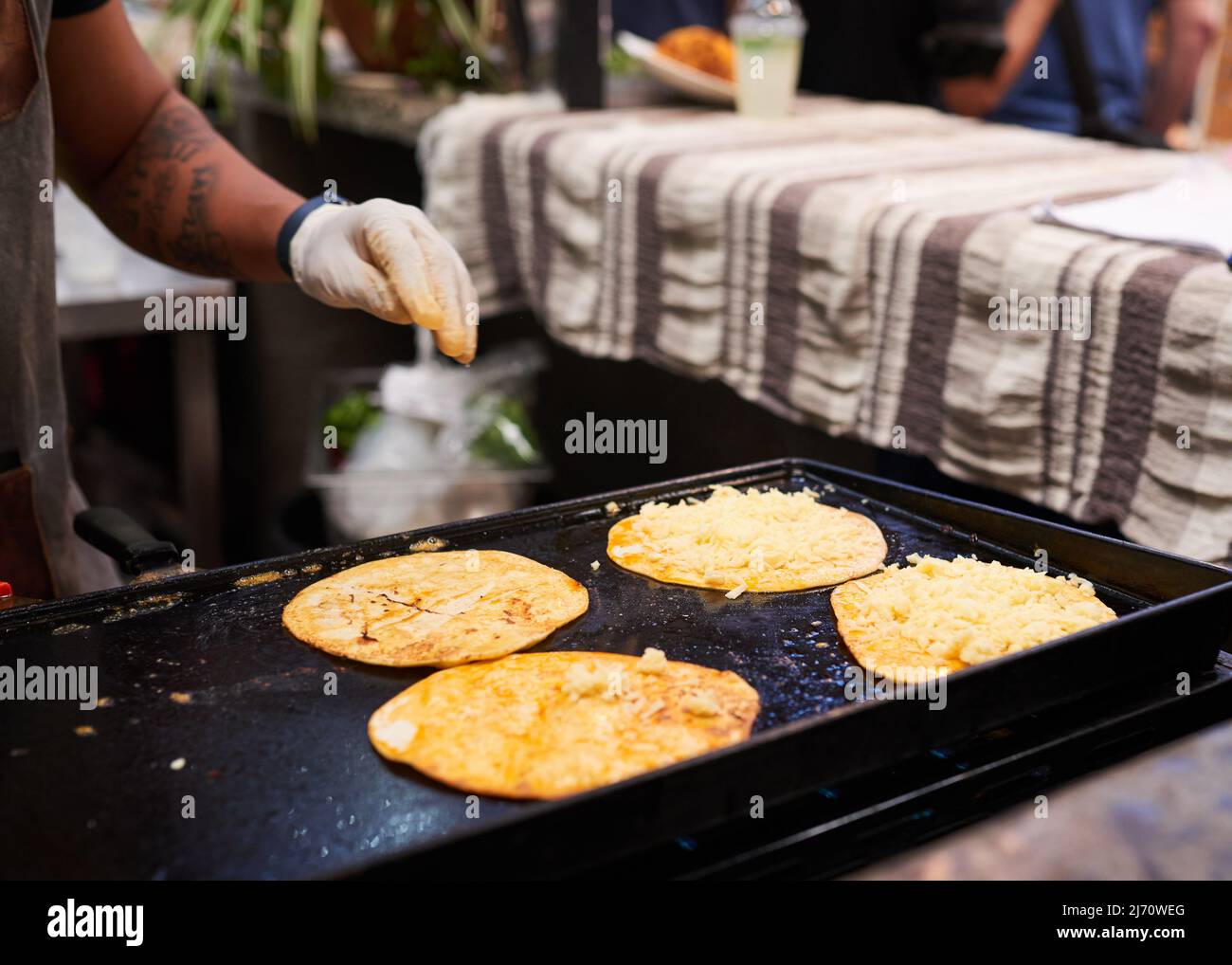 Hands man sprinkle cheese on hi-res stock photography and images - Alamy