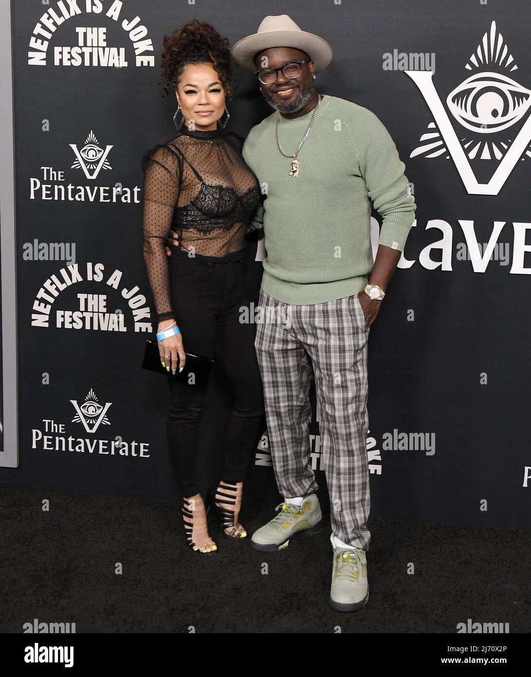 (L-R) Dannella Lane and Lil Rel Howery at the Netflix’s THE PENTAVERATE - After Party held at ...
