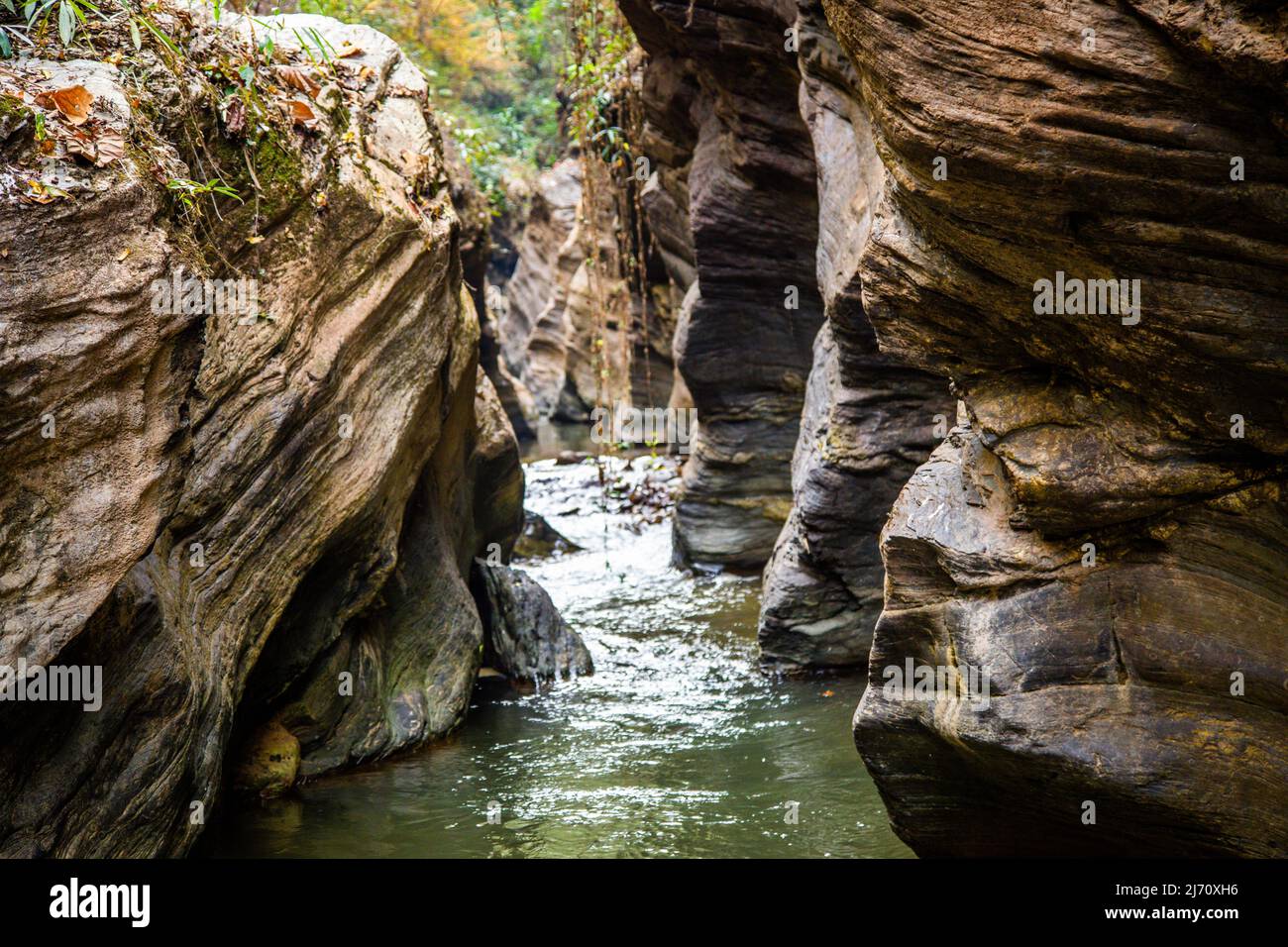 Wang Sila Laeng canyon and gorge in Nan province, Thailand Stock Photo ...