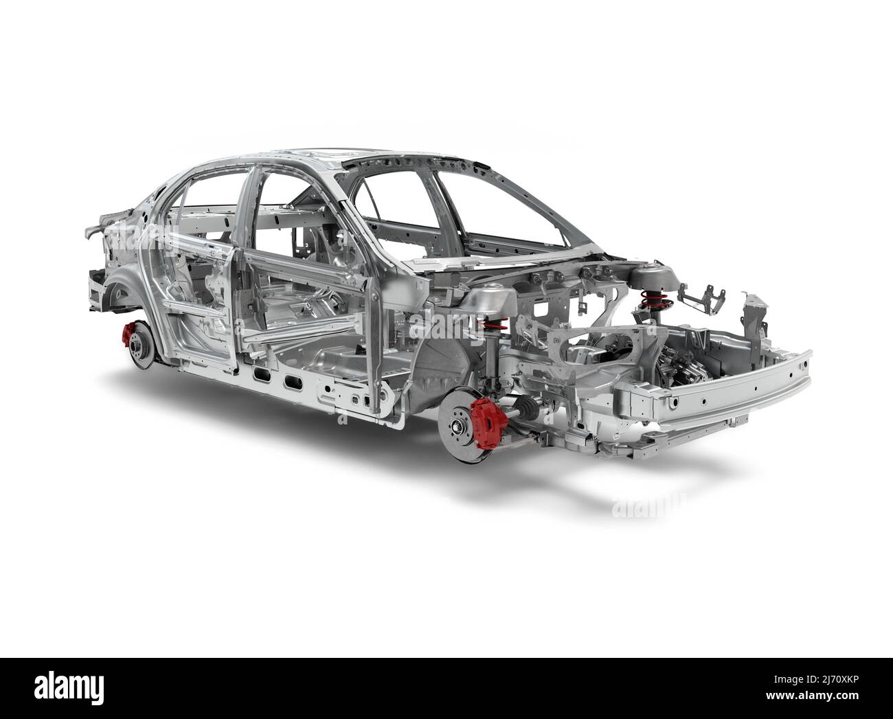 Details of the car body on a white background, 3D render Stock Photo ...