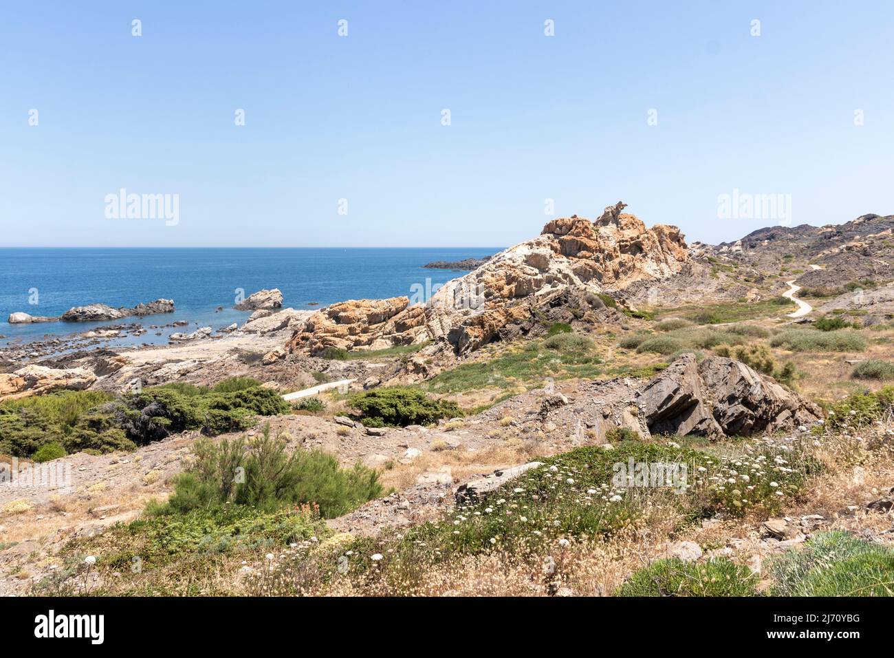 cap de creus on the costa brava a hot summer day Stock Photo - Alamy