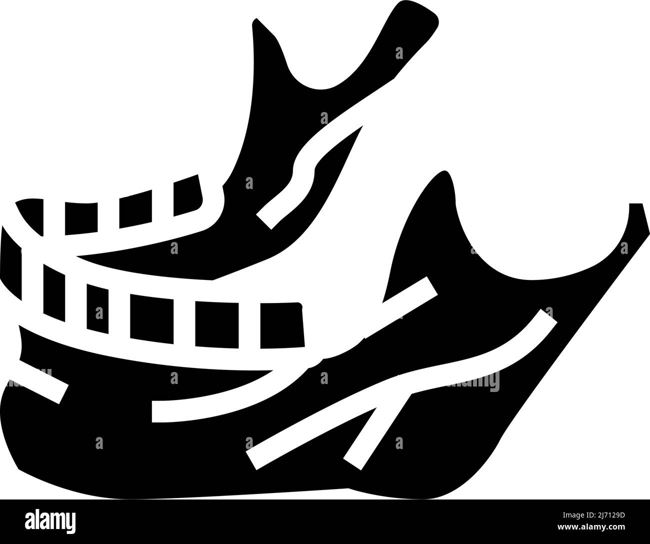 jaw bone glyph icon vector illustration Stock Vector Image & Art - Alamy
