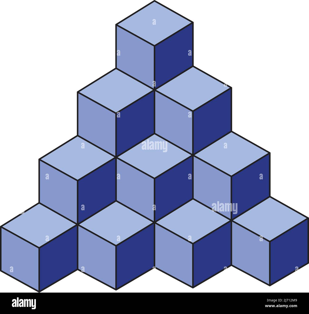 vector Cube blue color. with white background Stock Vector Image & Art ...