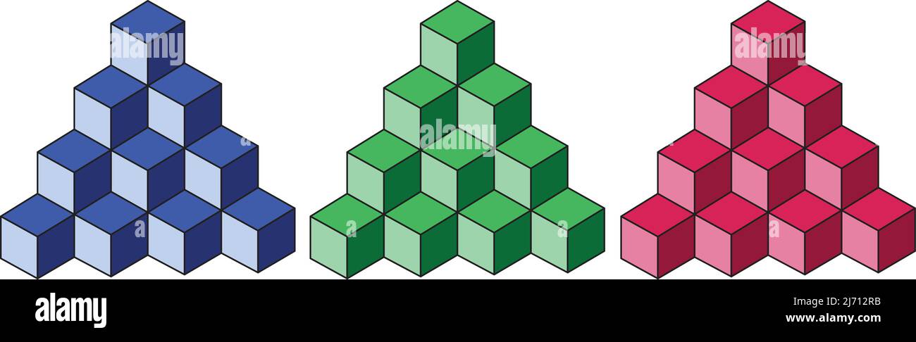 vector Cube three color. with white background Stock Vector Image & Art ...