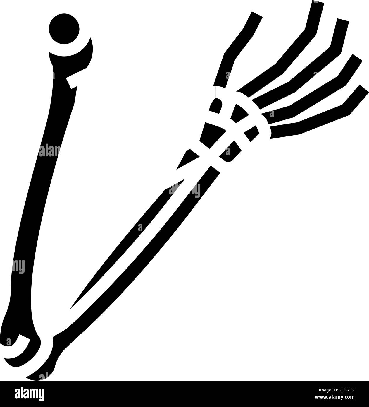arms bone glyph icon vector illustration Stock Vector Image & Art - Alamy