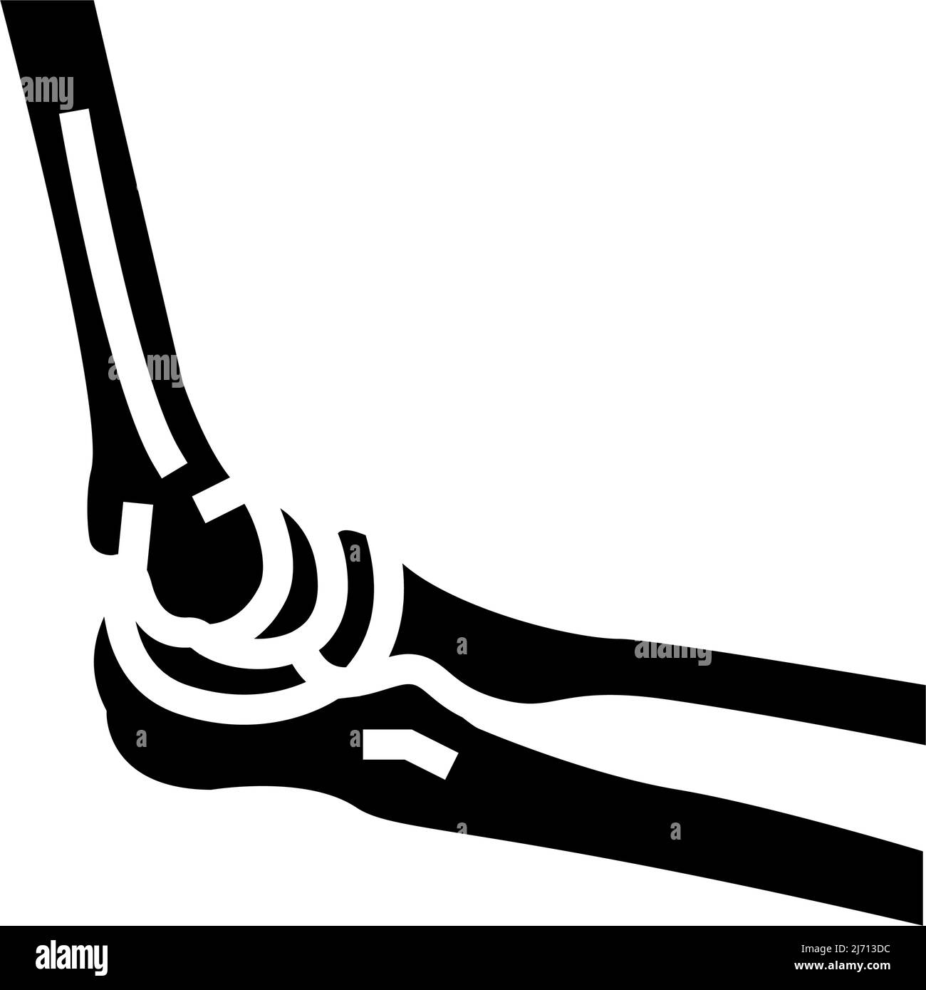 elbow bone glyph icon vector illustration Stock Vector Image & Art - Alamy