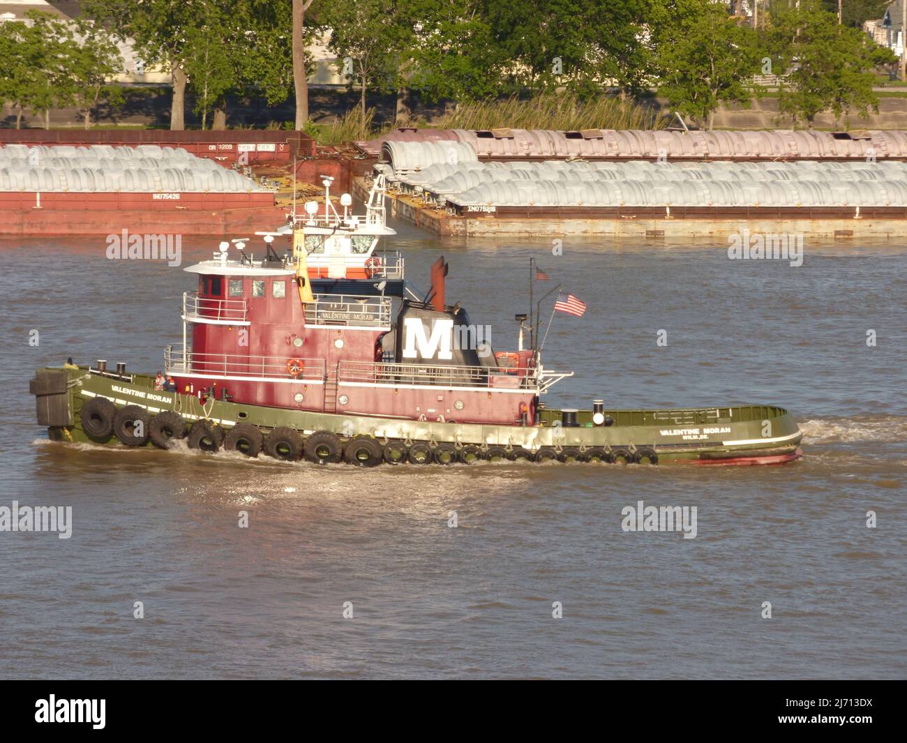 Tug Valentine Moran with tug Cajole New Orleans Stock Photo - Alamy