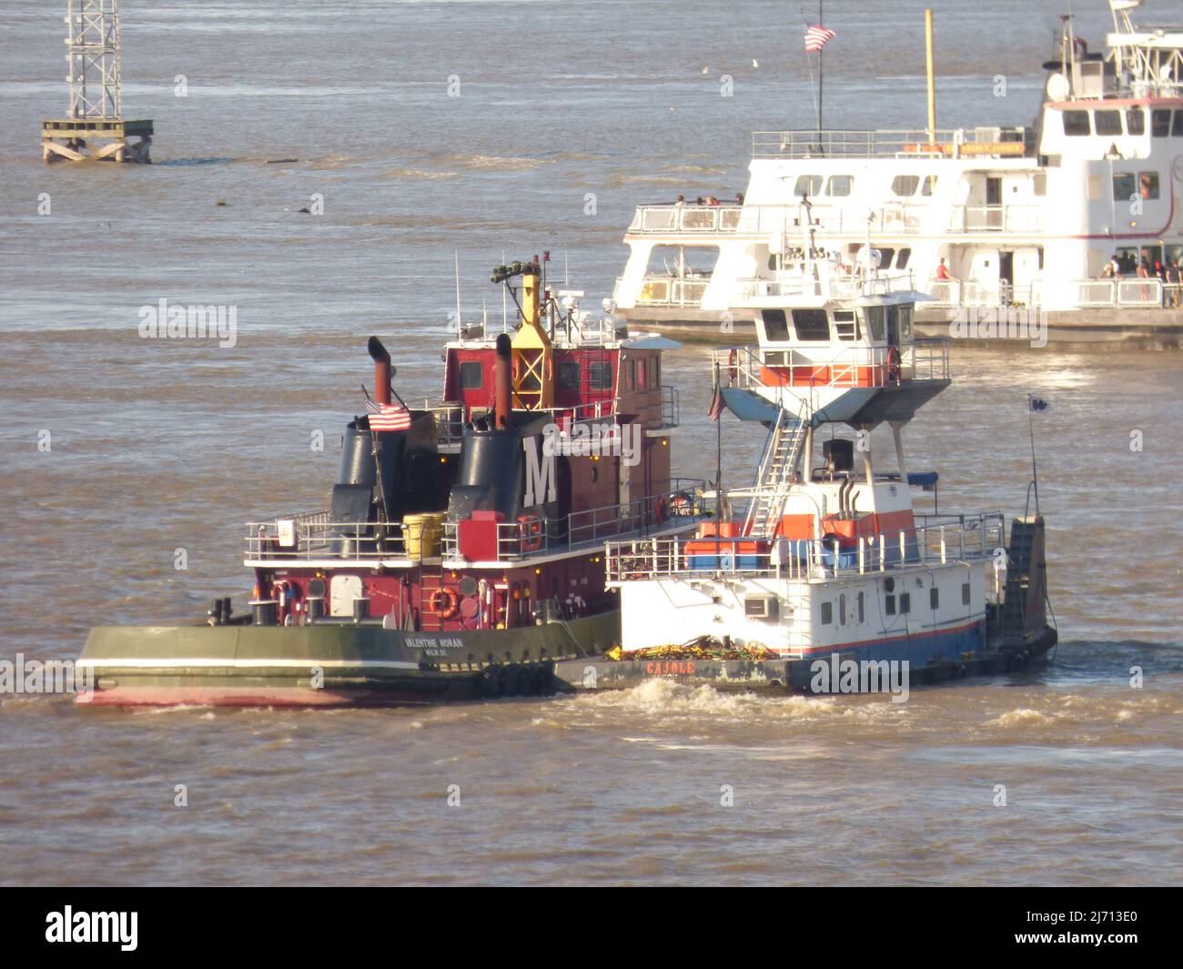 Tug Valentine Moran with tug Cajole New Orleans Stock Photo - Alamy