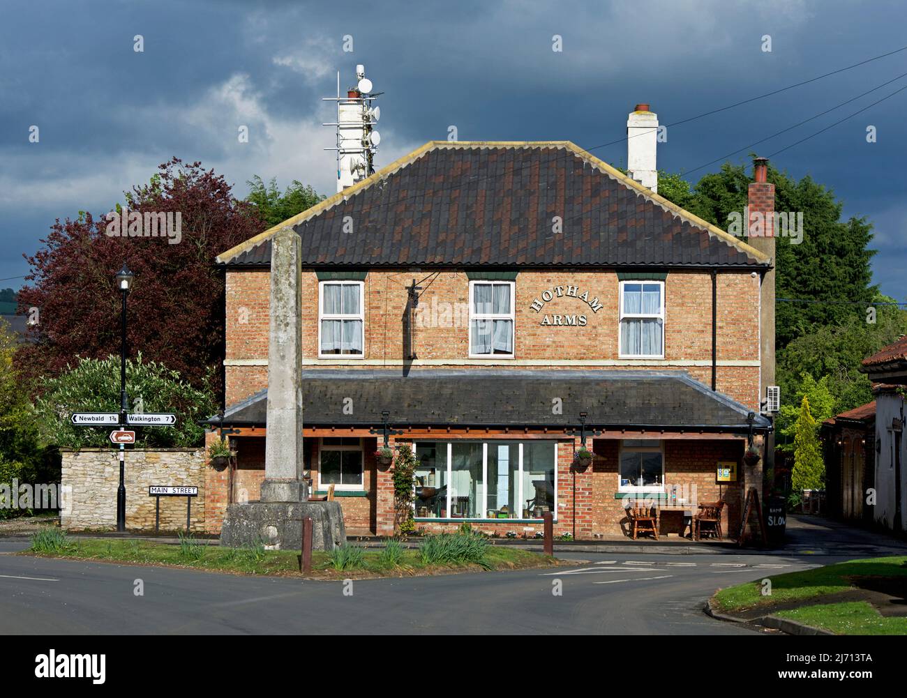 The Hotham Arms, in the village of Hotham, East Yorkshire, England UK ...