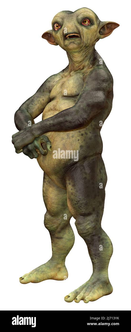 3D rendering of a green alien isolated on white background Stock Photo ...