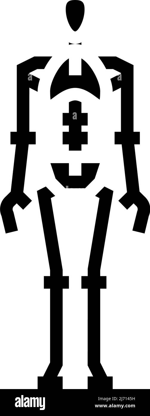 skeleton bones human glyph icon vector illustration Stock Vector Image ...