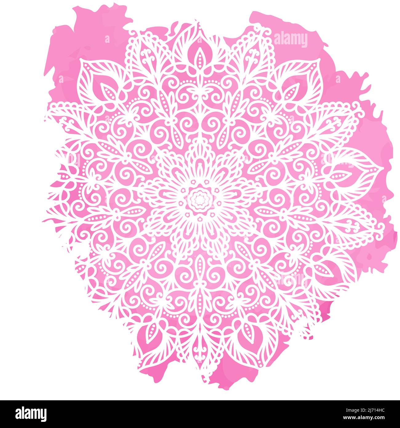 Pink flower mandala hi-res stock photography and images - Alamy