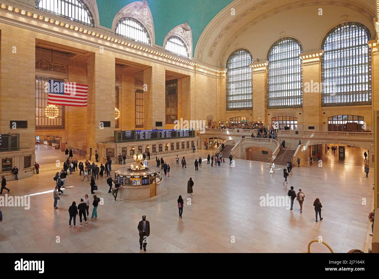 Interiors of the world famous Grand Central Station hall in Manhattan ...
