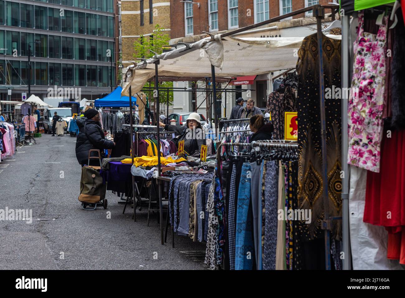 London Lane Market and the City of London Stock Photo - Alamy