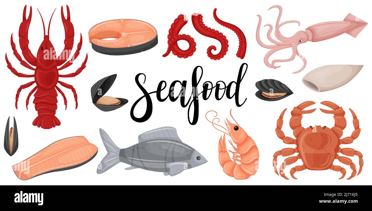 Shrimp fillet Stock Vector Images - Alamy