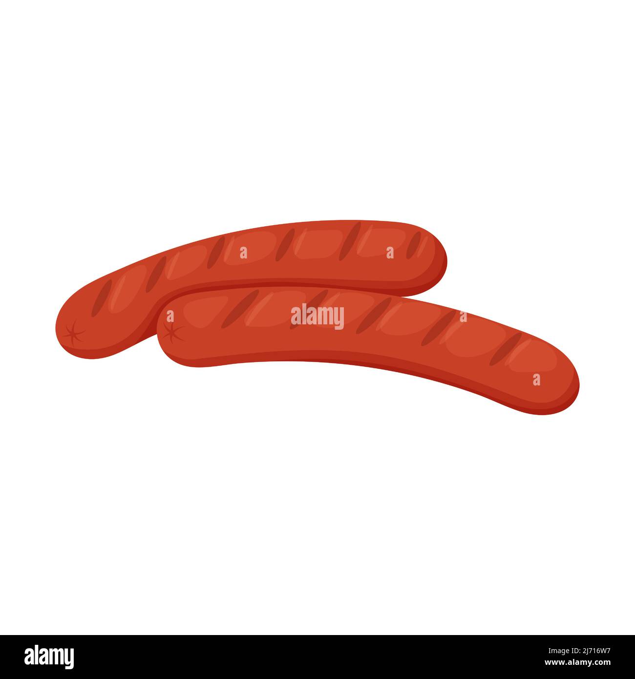 Delicious smoked sausages on Stock Vector Images - Alamy