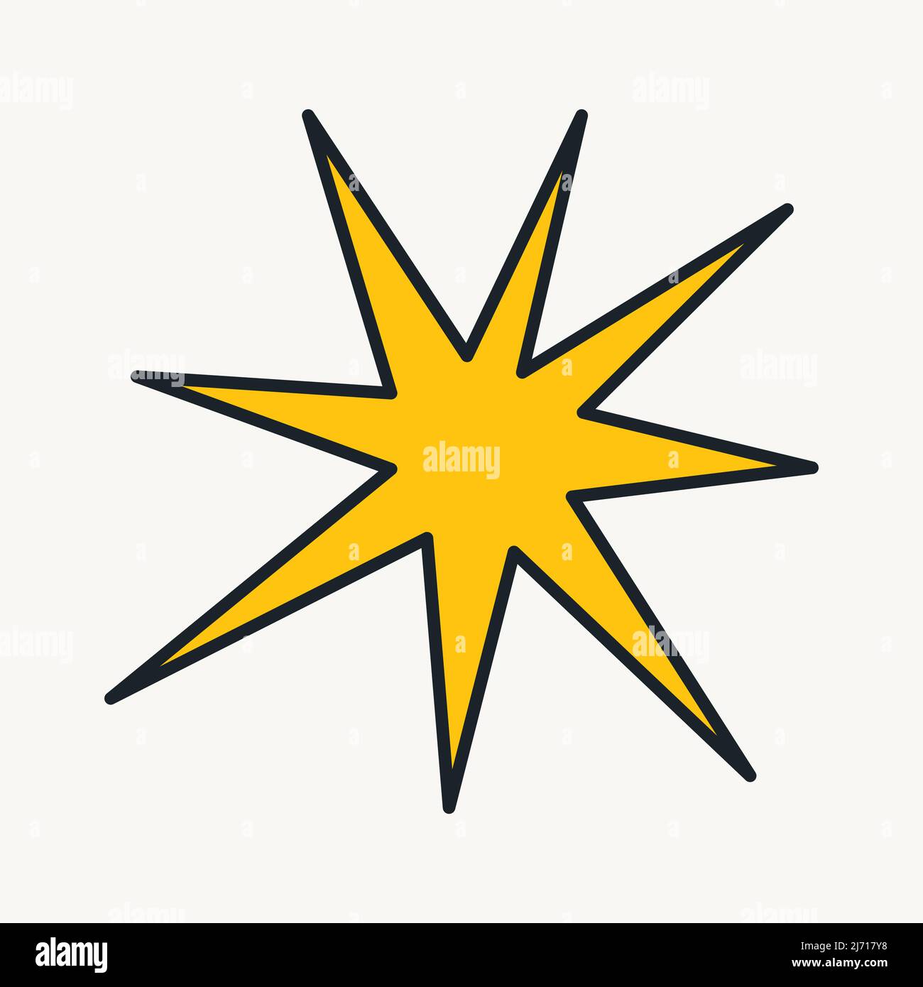 Cartoon vector funny cute Comic characters, star Stock Vector Image ...