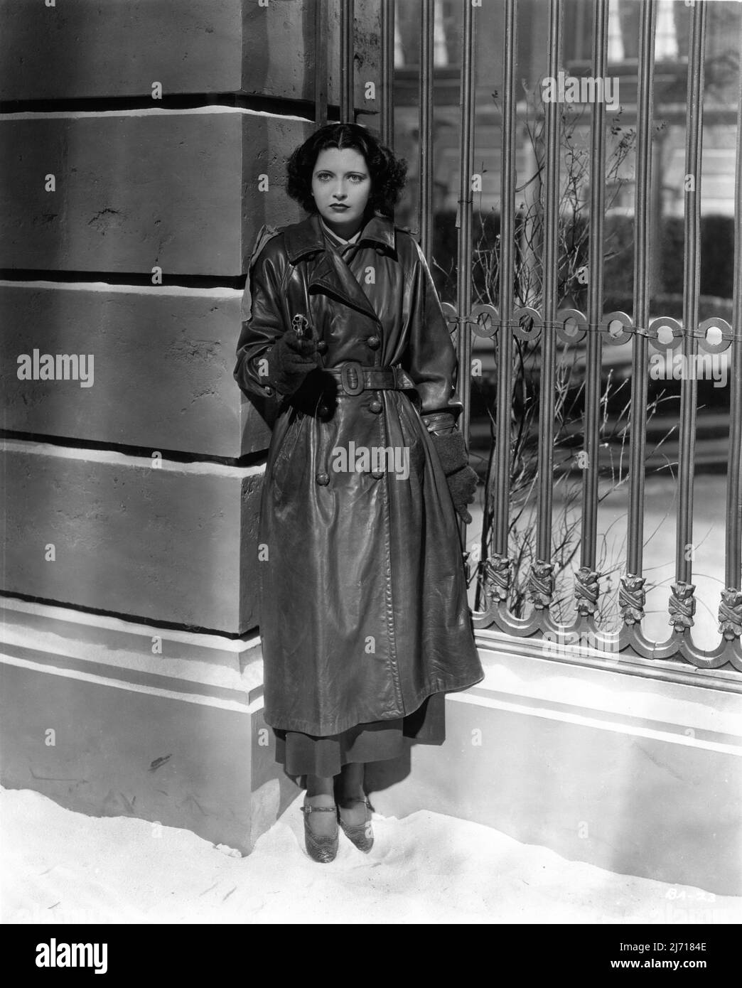 KAY FRANCIS pointing gun in BRITISH AGENT 1934 director MICHAEL CURTIZ ...