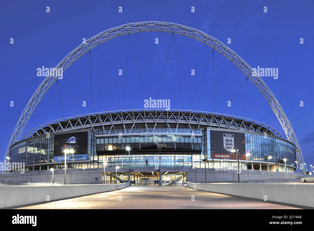 Wembley Stadium - modern exterior at dusk in London UK Stock Photo - Alamy
