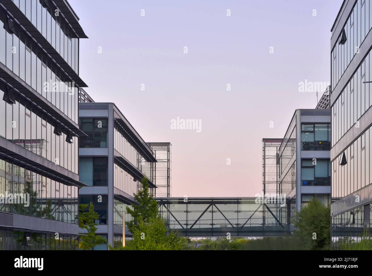 Modern glass office buildings in Chodov district of Prague Czech ...