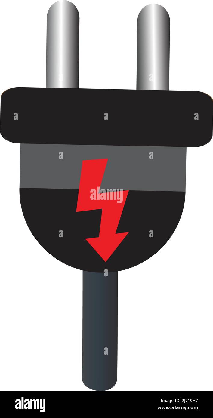 illustration of an electric plug black color Stock Vector Image & Art ...