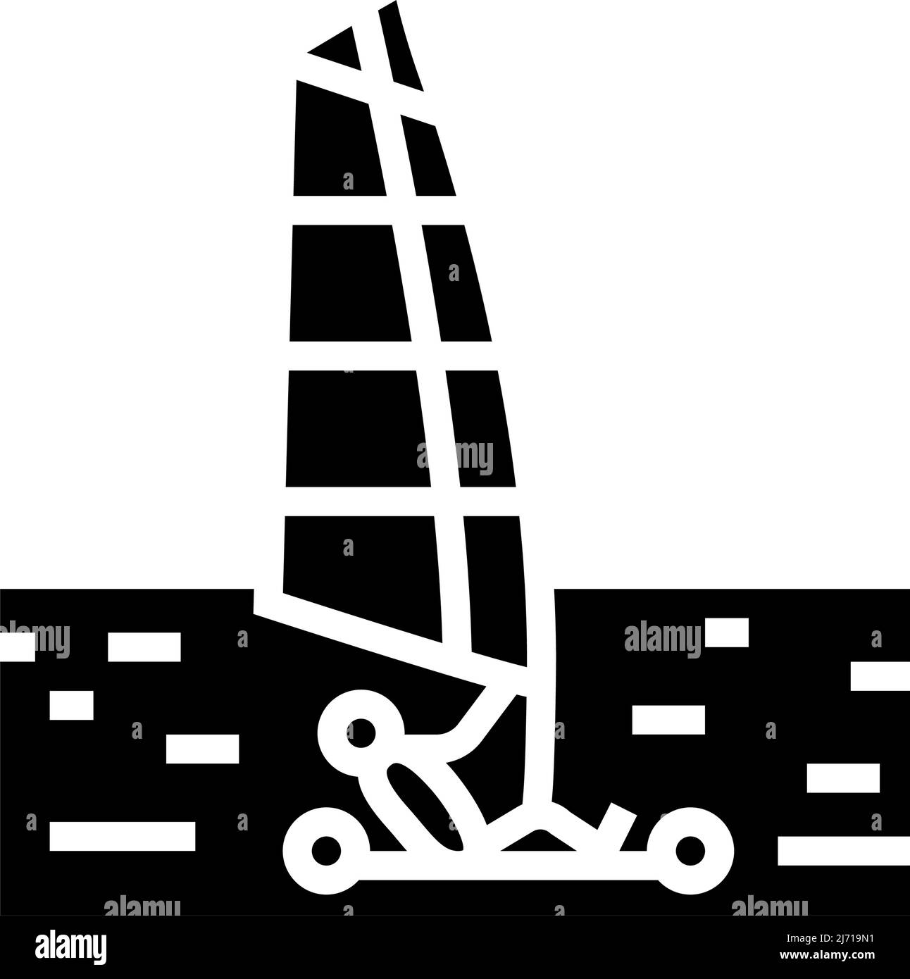 land sailing glyph icon vector illustration Stock Vector Image & Art ...
