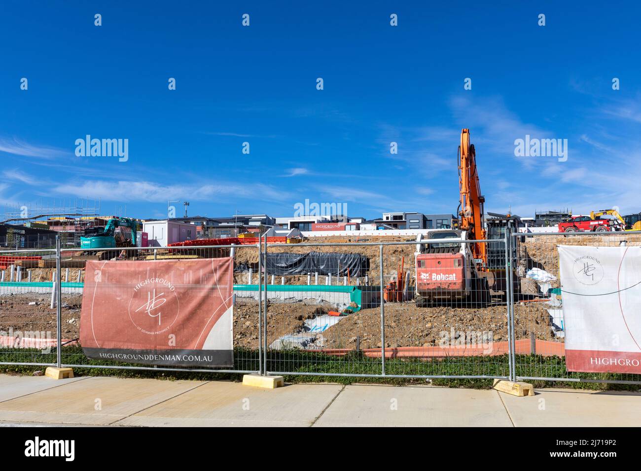 Canberra, construction site where new houses and homes will be built ...