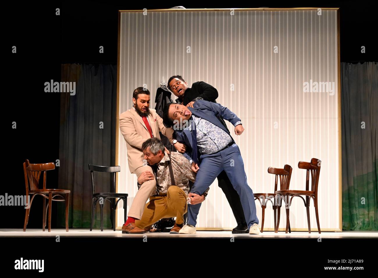 Manolo Palma, Gregor von Holdt, Maverick Quek und Philip Bender bei der ...