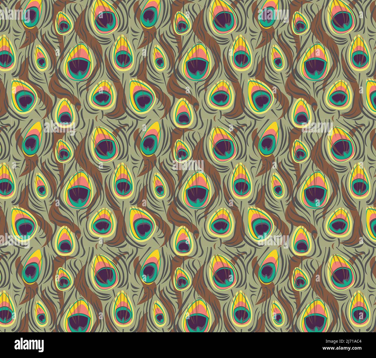 x+Vintage Retro Style Peacock Feather Pattern Stock Vector Image & Art ...