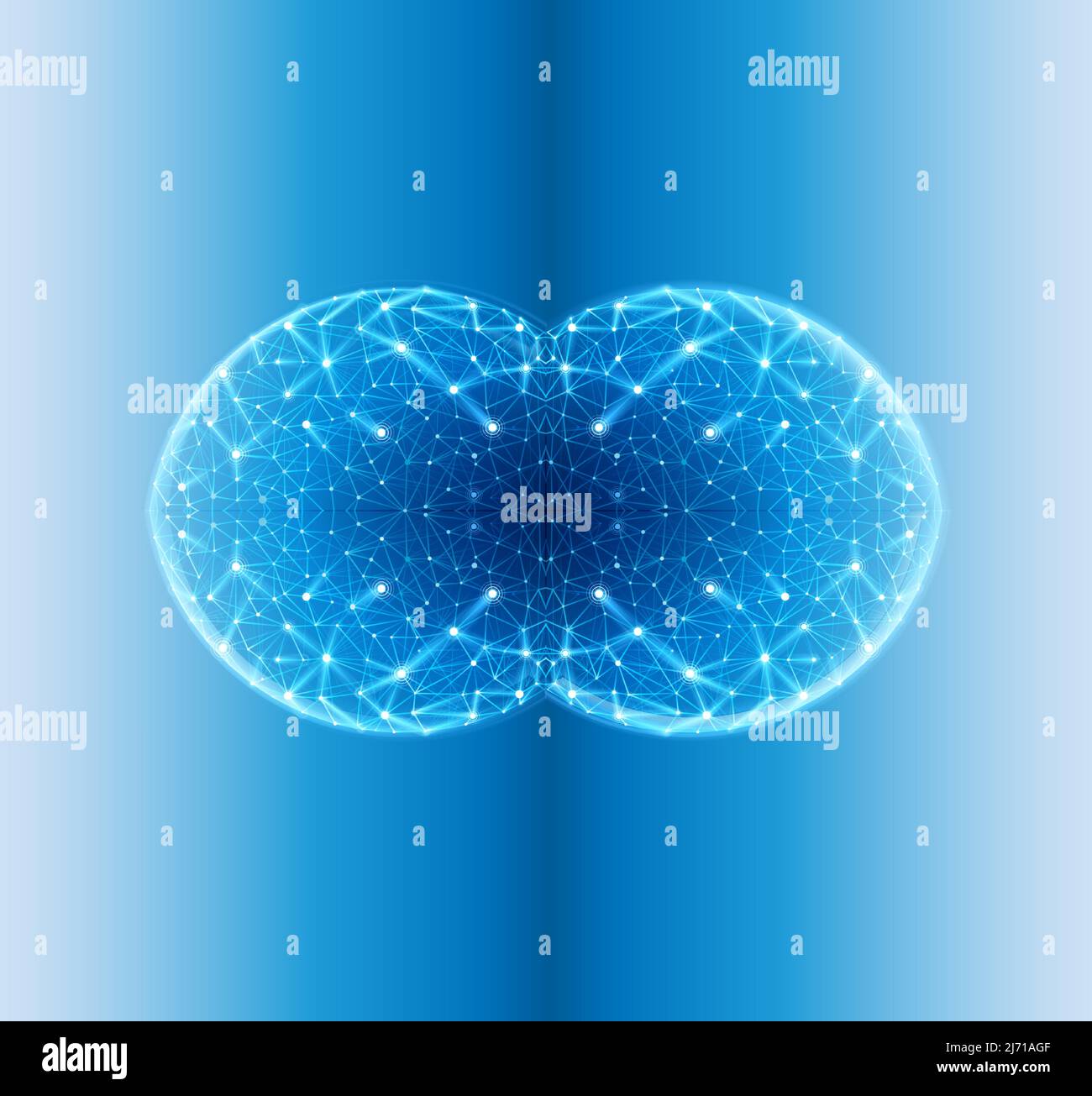 Abstract Network Communication Connection Shape In Blue Color Stock ...