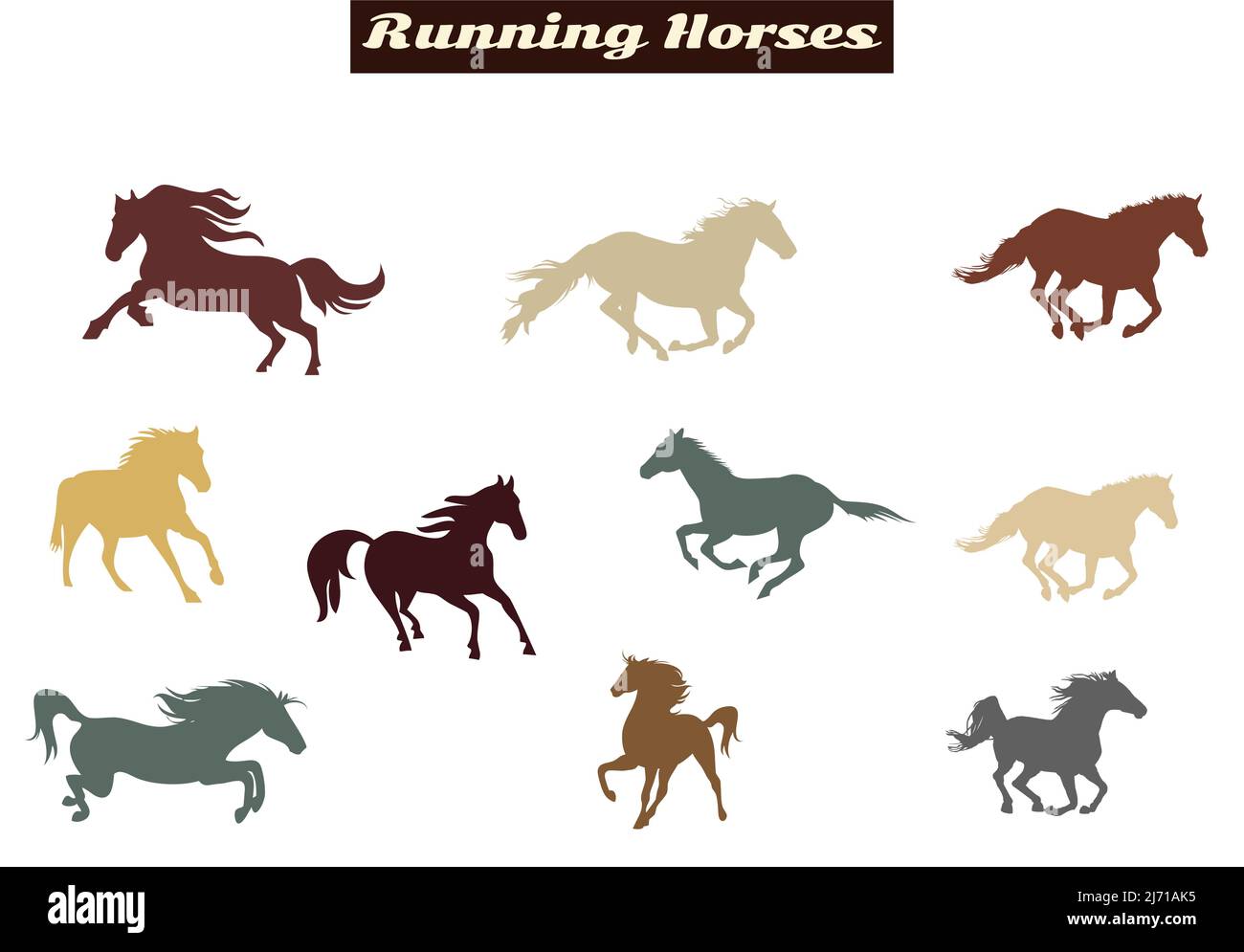 Running of the horses Stock Vector Images - Alamy