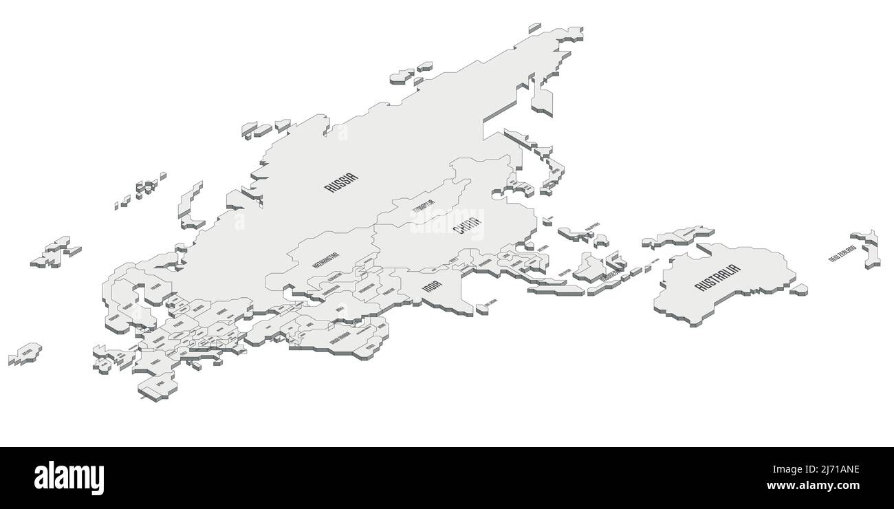 Isometric political map of Australia Stock Vector Image & Art - Alamy