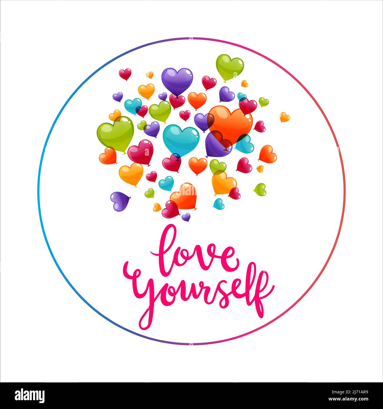 Love yourself heart hi-res stock photography and images - Alamy