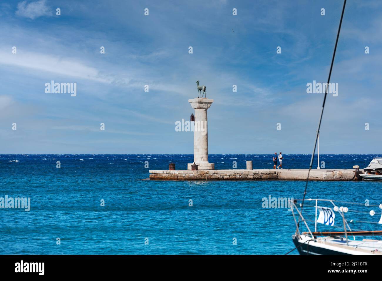 The Colossus of Rhodes in Rhodes, Greece Stock Photo - Alamy