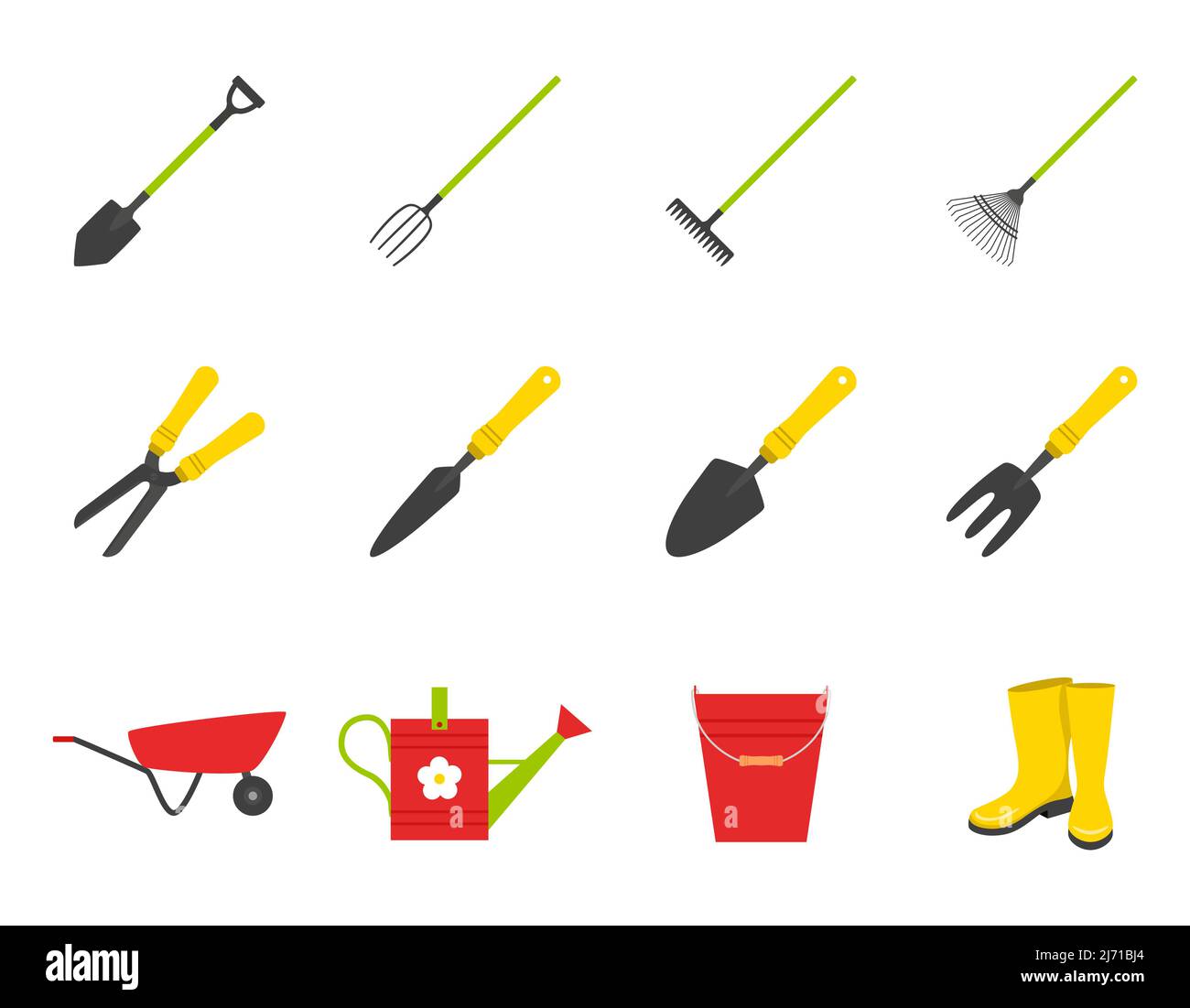 Ecology icons on color Cut Out Stock Images & Pictures - Alamy