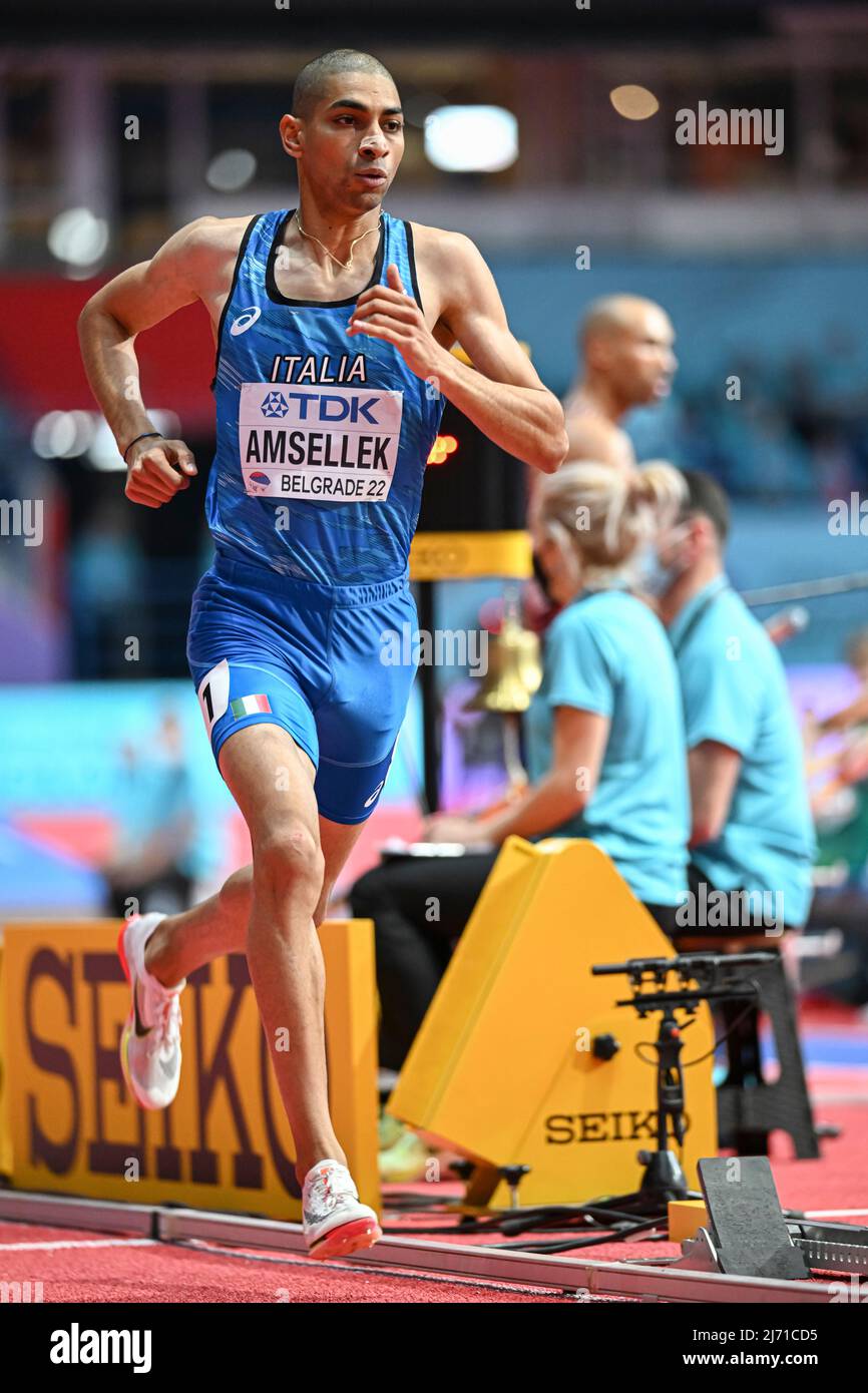Nesim Amsellek participating in the Belgrade 2022 World Indoor ...
