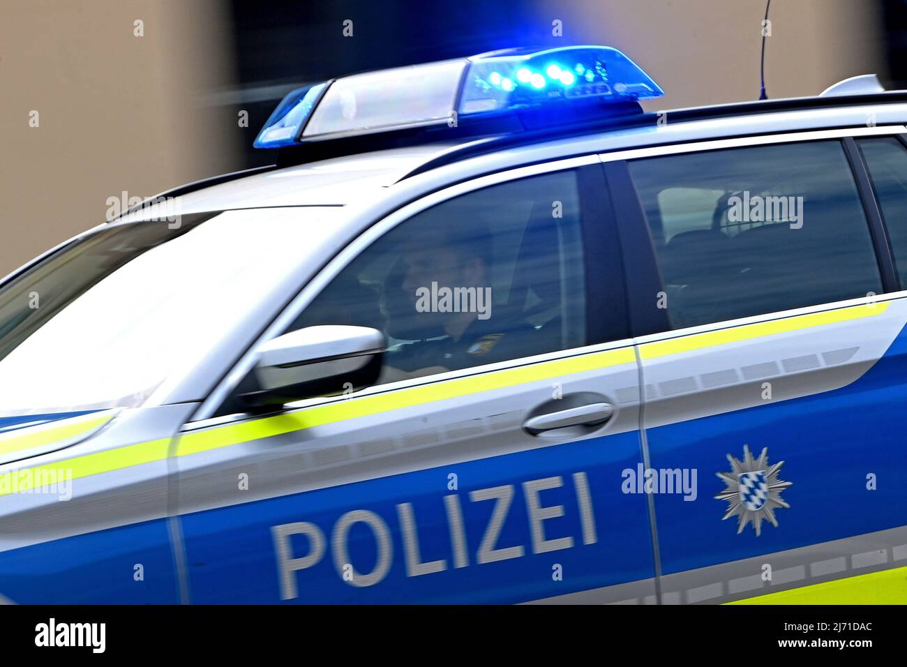 Thematic picture police operation, blue light, police light, police ...