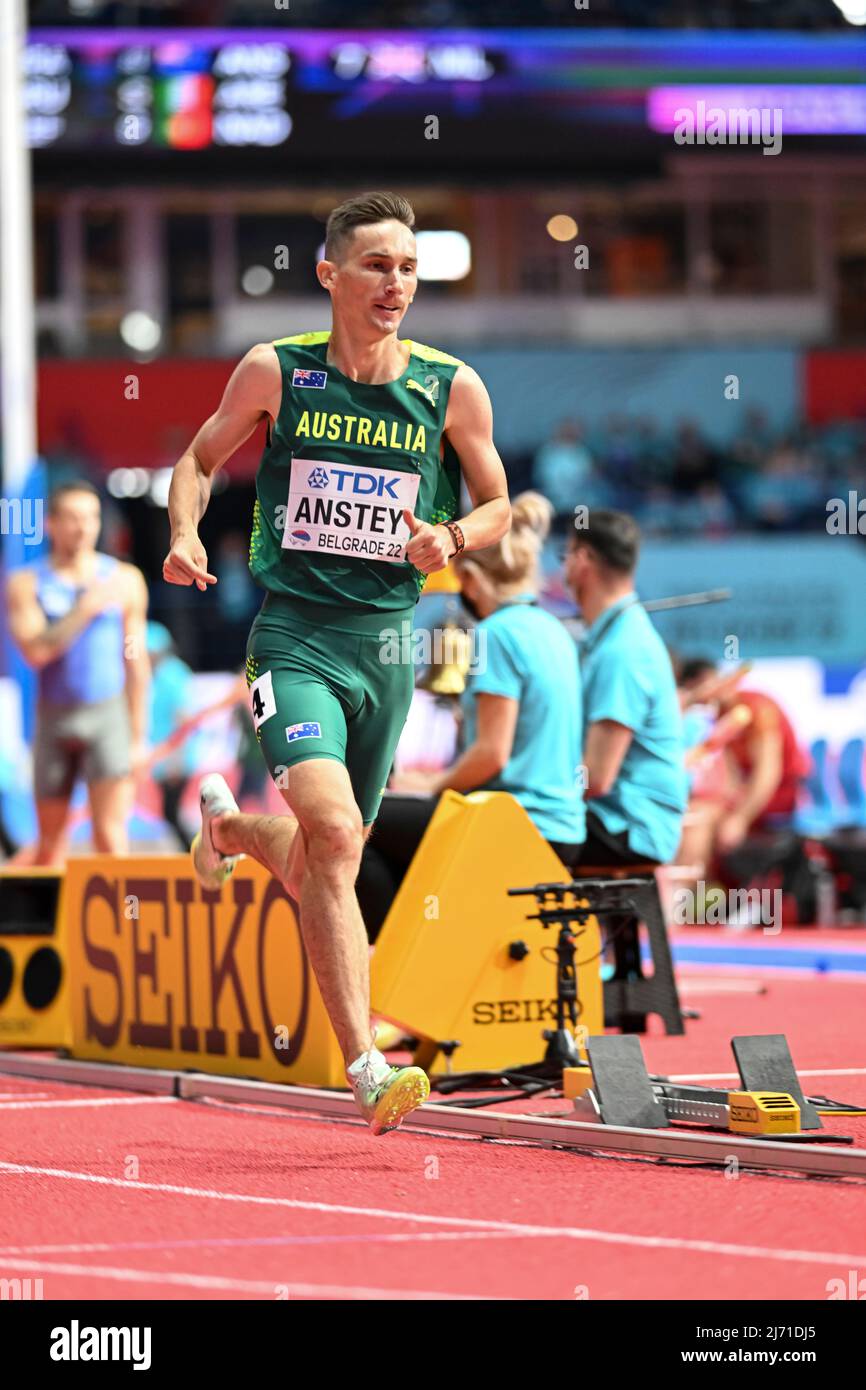 Jack Anstey participating in the Belgrade 2022 World Indoor ...