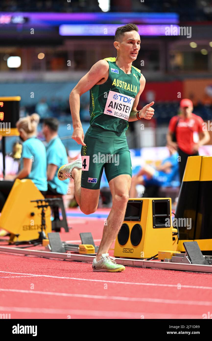 Jack Anstey participating in the Belgrade 2022 World Indoor ...