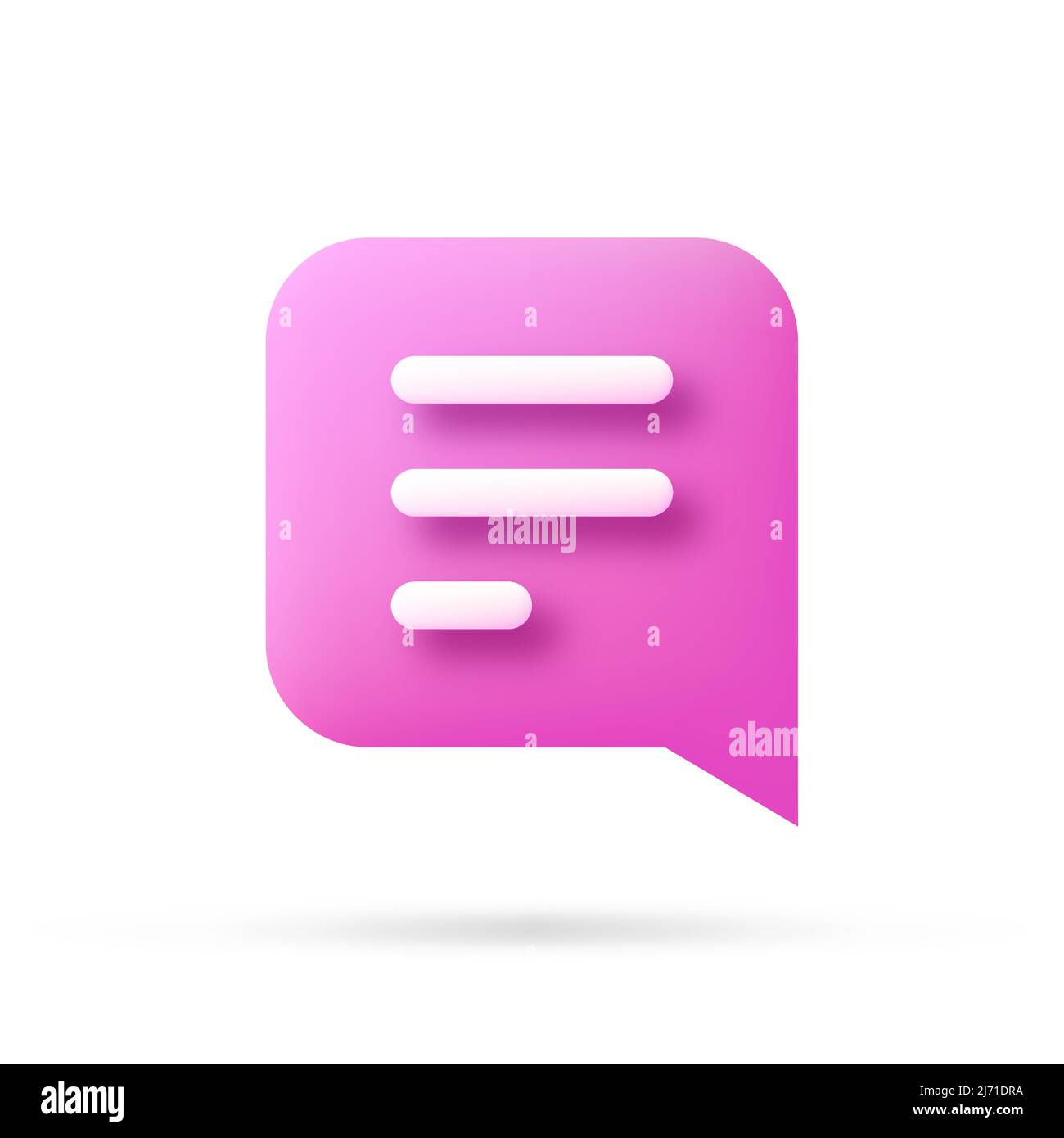 speech bubble 3d icon, Vector illustration, communication dialog bubble ...