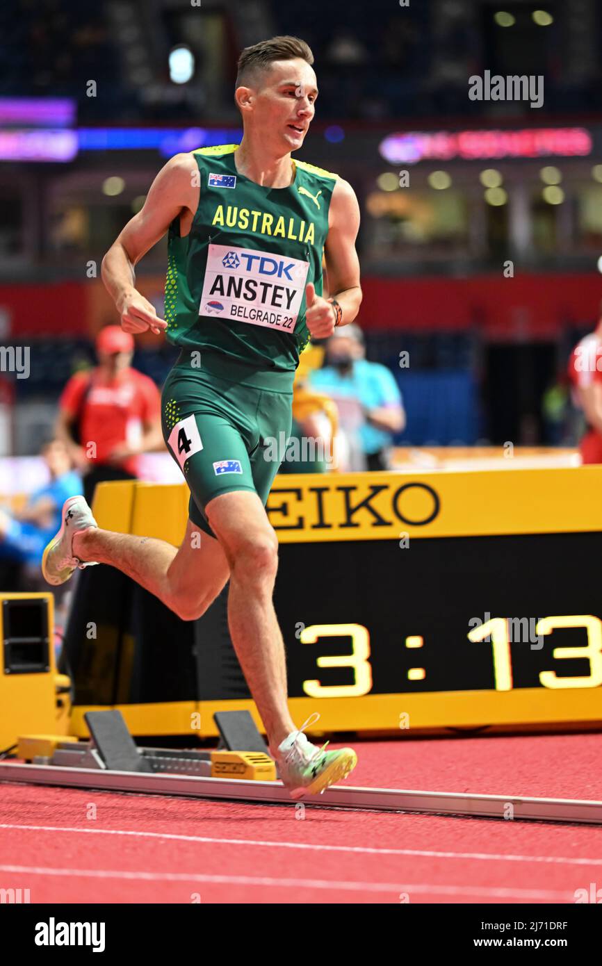 Jack Anstey participating in the Belgrade 2022 World Indoor ...