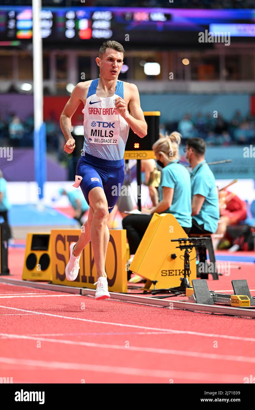 George Mills participating in the Belgrade 2022 World Indoor ...