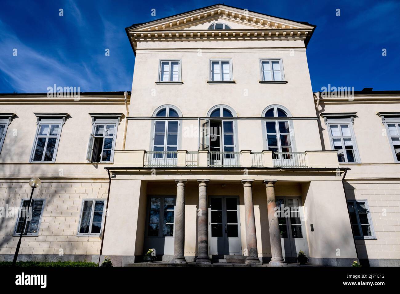 Haga Palace at the start of a 3 day visit from the Norwegian Royals to ...