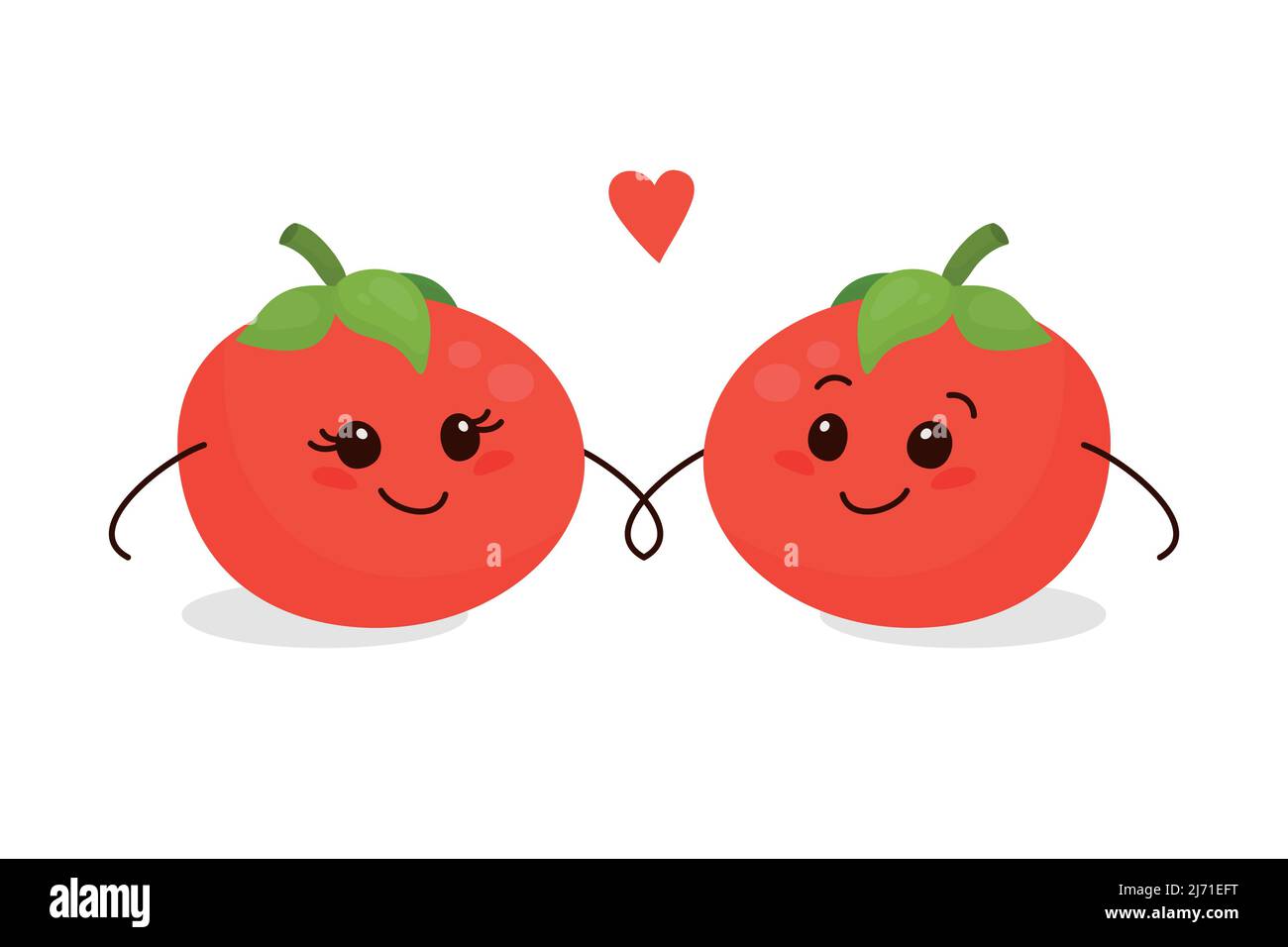 I Love You From My Head Tomatoes Two Cute Tomatoes In Love Isolated On