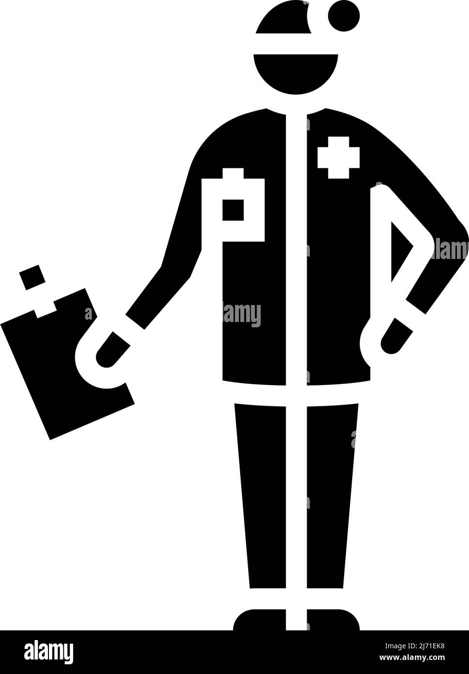 boy dressed as doctor glyph icon vector illustration Stock Vector Image ...