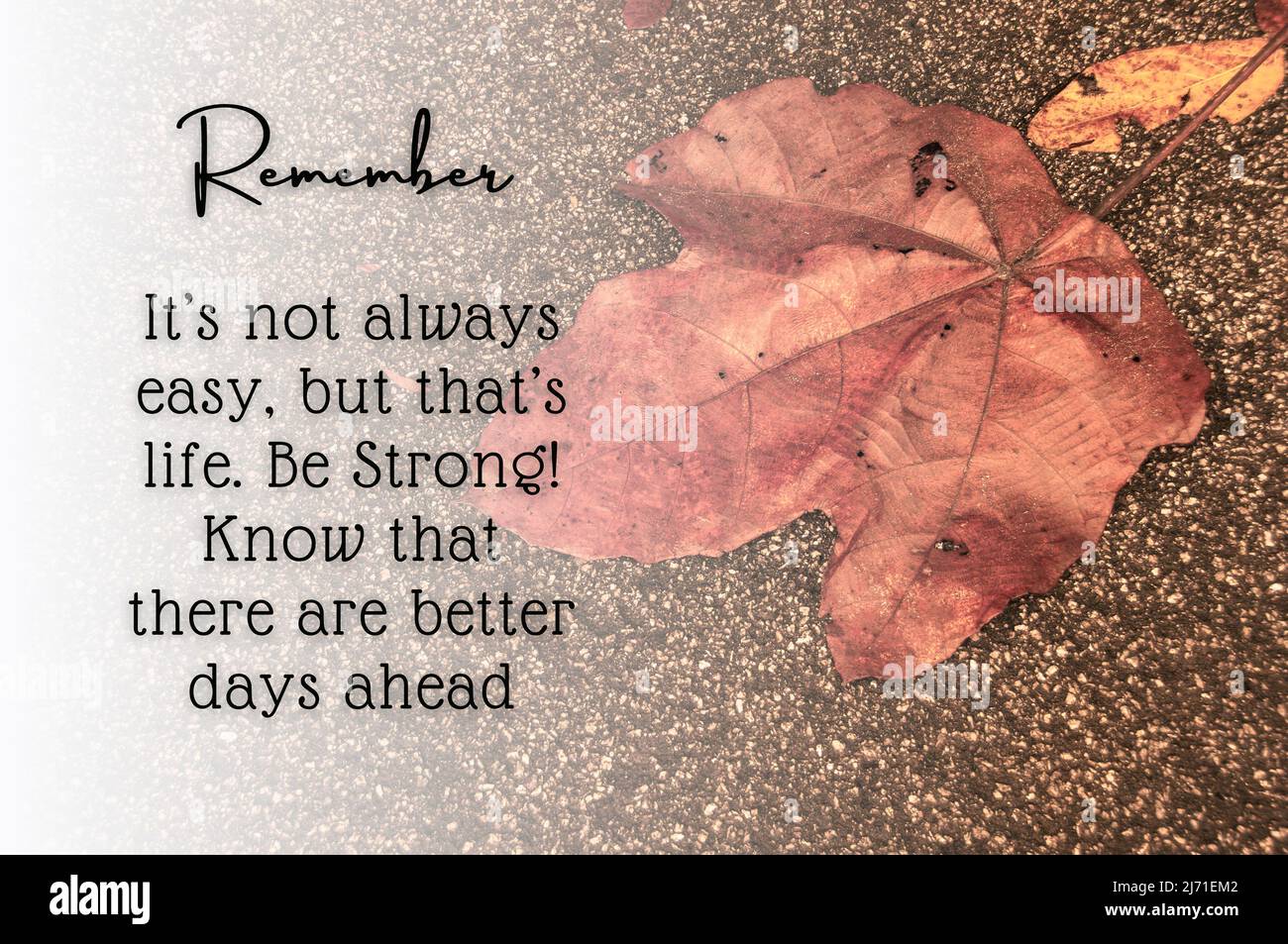 Motivational and inspirational quote - It's not always easy, but that's ...