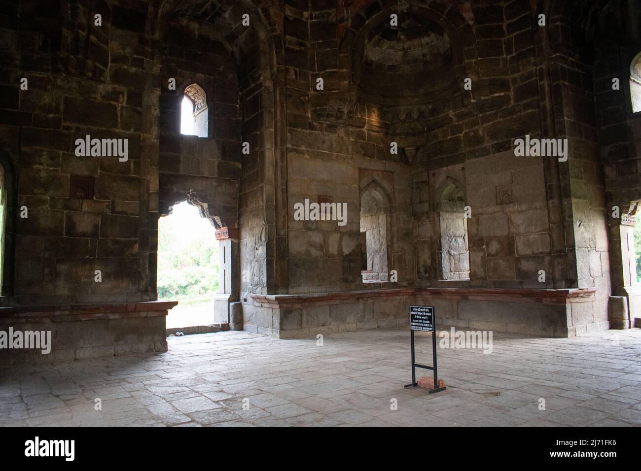 The view of antique type window from the old Indian fort Stock Photo ...