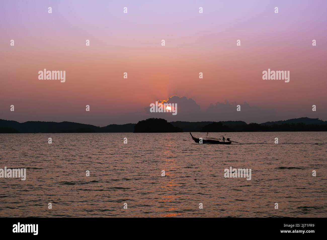 The evening candy sunset sky at Krabi, Thailand Stock Photo - Alamy