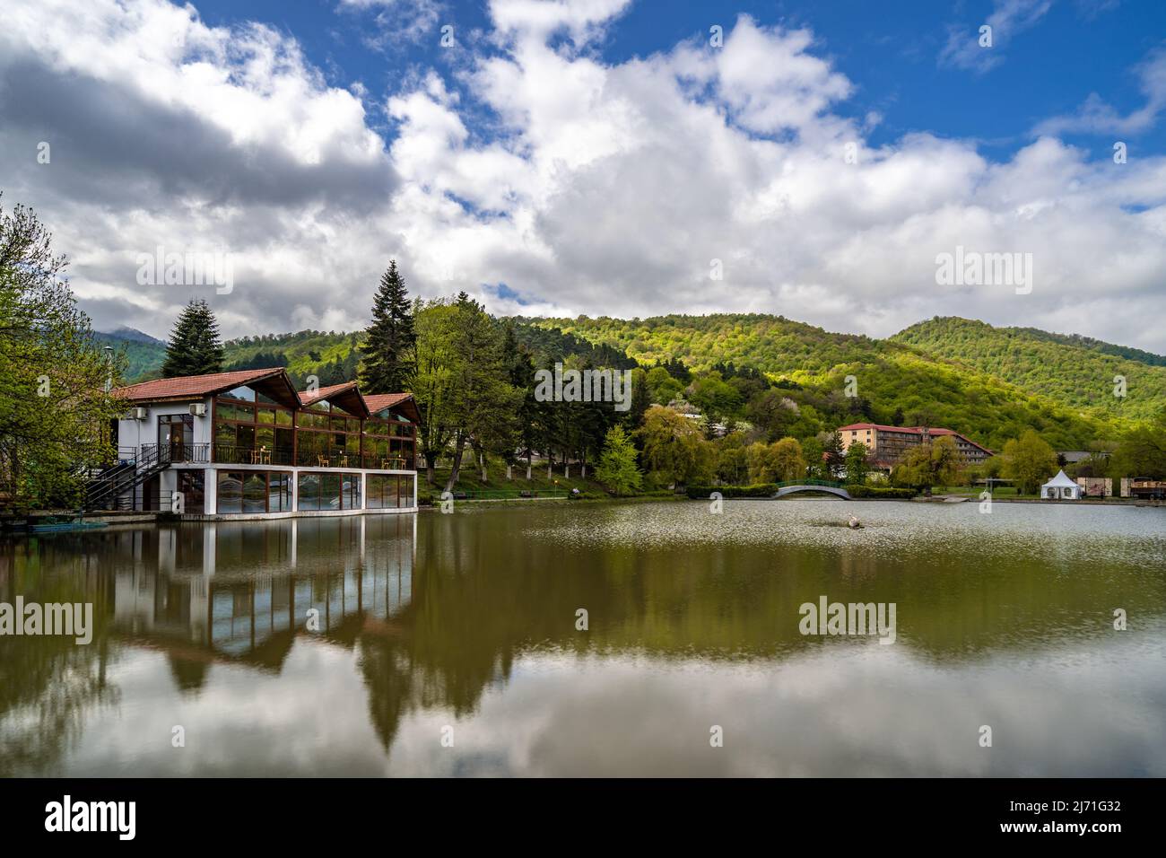 Dilijan, Armenia - May 4, 2022 - Clouds formation moving above the ...