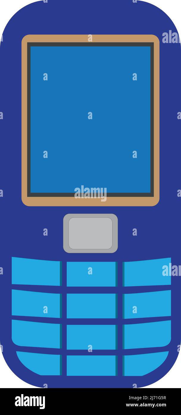 mobile phone with a light blue color screen Stock Vector Image & Art ...